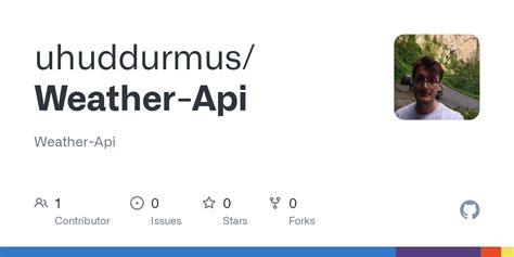 GitHub Uhuddurmus Weather Api Weather Api