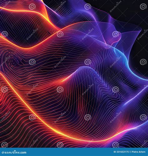 Colorful Wave Patterns Create A Mesmerizing Display Of Light And Movement On A Dark Background