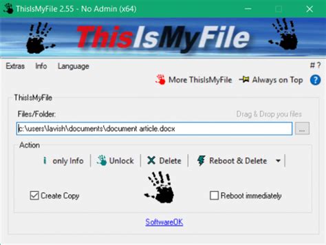 Unblock Or Delete Locked Or Protected Files On Windows Using Thisismyfile Artofit