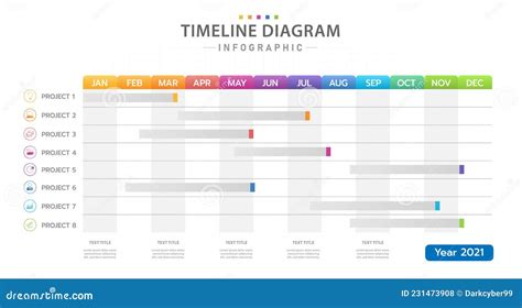 Timeline Gantt Chart Staircase Infographic Steps Template Background Vector Illustration