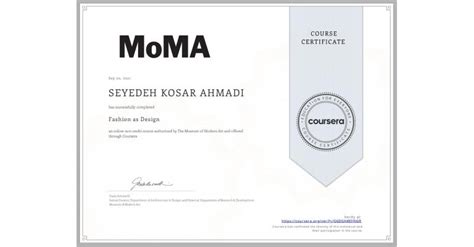 Seyedeh Kosar Ahmadi On Linkedin Completion Certificate For Fashion As