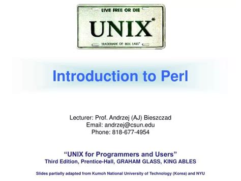 Ppt Introduction To Perl Powerpoint Presentation Free Download Id