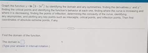 solved graph the function y x2 259x by identifying the