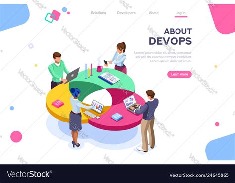 devops programmer concept royalty free vector image