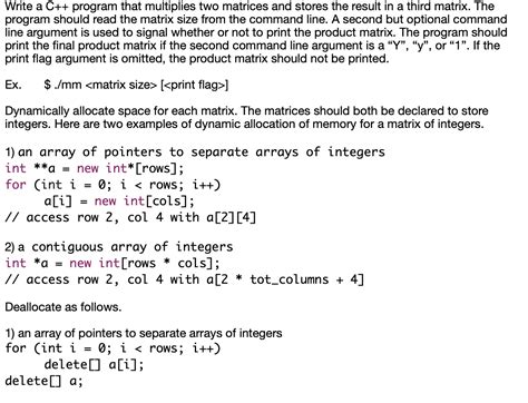 Write A C Program That Multiplies Two Matrices And