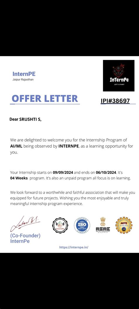 Srushti S On Linkedin Im Thrilled To Announce That Ive Accepted An