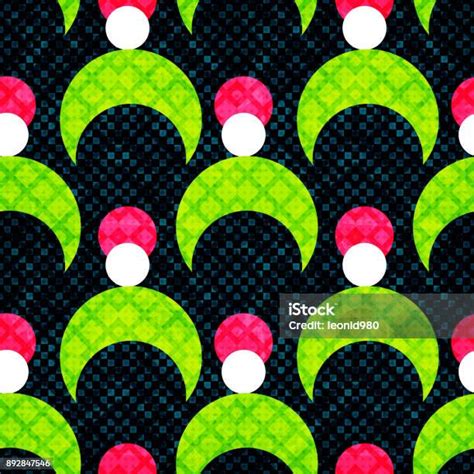 밝은 추상 환각 배경 벡터 일러스트 레이 션 완벽 한 기하학적 패턴입니다 강렬하고 밝은 색상에 대한 스톡 벡터 아트 및 기타 이미지 강렬하고 밝은 색상 기하 디자인