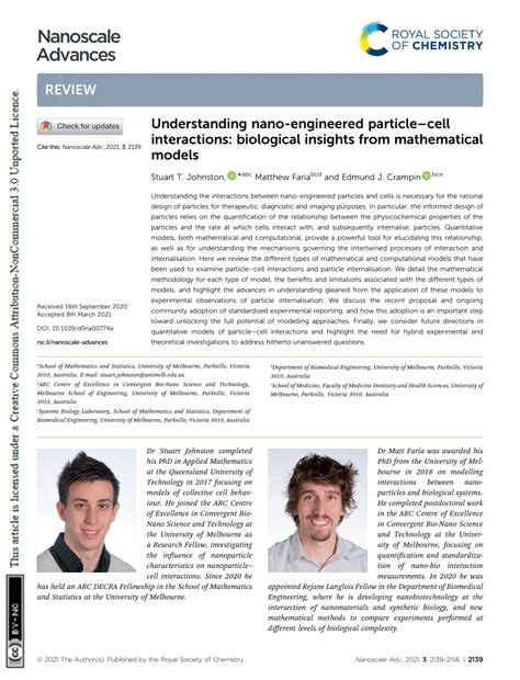 Pdf Understanding Nano Engineered Particle Cell Interactions Biological Insights From