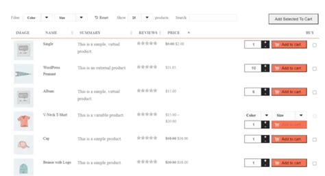 Top 10 Best Woocommerce Product Table Plugins