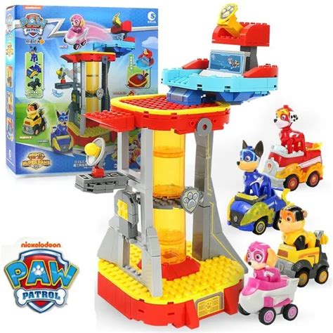 Paw Patrol Chase Skye Rubble Marshall Playset Mighty 4pcsset Action