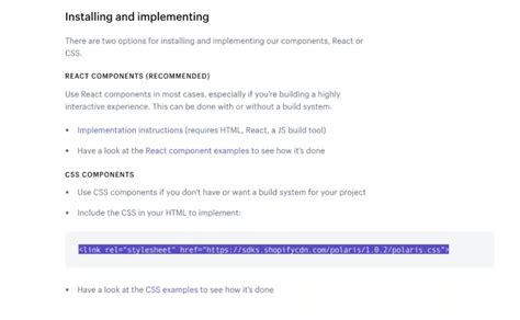How To Use Polaris To Build An App Ui In Html Or React
