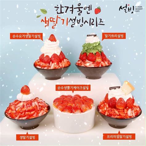 이번 겨울은 생딸기설빙시리즈와 행복하게~ 생딸기설빙 딸기트리설빙 프리미엄딸기설빙 순수요거생딸기설빙 순수생딸기케이크설빙 By 설빙 Sulbing