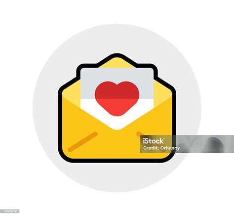 벡터 사랑 편지 아이콘 그림 하트 봉투 러브 노트 벡터 색상 아이콘 이모티콘에 대한 스톡 벡터 아트 및 기타 이미지 이모티콘