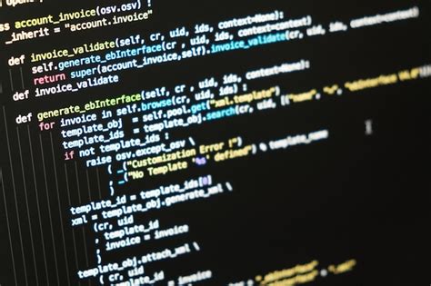 Concept De Technologie De Linformation Texte Du Script De Codage à Lécran écran Abstrait Du