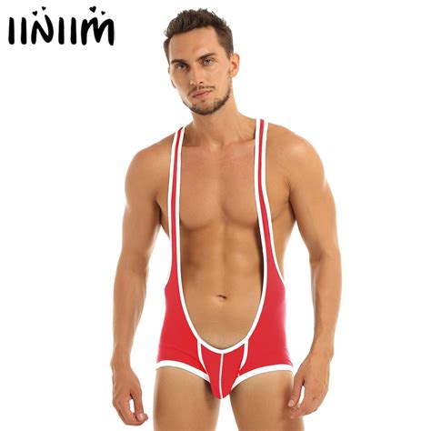 Billionm Mens Sexy Lingerie Bodystocking Wrestling Suspenders Singlet