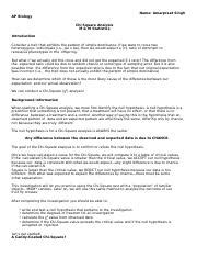 M M Chisquare Lab Name Amarpreet Singh AP Biology Chi Square Analysis M M Statistics