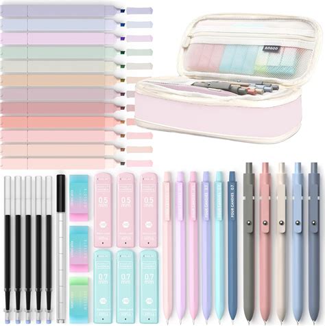 Four Candies 39 Pcs Aesthetic School Supplies With Cute Pen Case 12