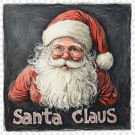 칠판에 산타클로스 분필 글자 Png 일러스트 무료 다운로드 Lovepik