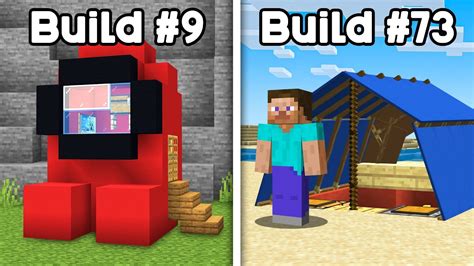 Testing 100 Minecraft Build Hacks In 24 Hours Minecraft Videos