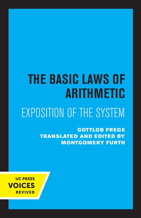 The Basic Laws Of Arithmetic By Gottlob Frege Montgomery Furth