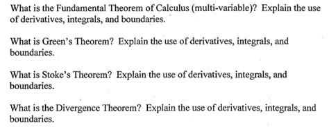 Solved What Is The Fundamental Theorem Of Calculus Chegg Com