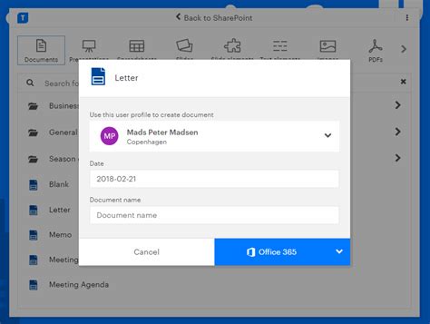 Templafy Sharepoint Integration End User Perspective Templafy One