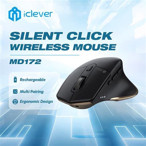 IClever MD Type C Rechargeable Wireless Mouse Dual Mode Bluetooth G Multi Device