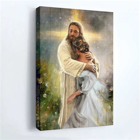 Jesus Christ Hugging Man