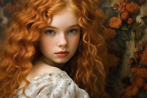 Portrait Dune Jeune Fille Aux Cheveux Roux Photo Gratuite
