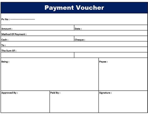 45 Free Payment Voucher Templates And Formats
