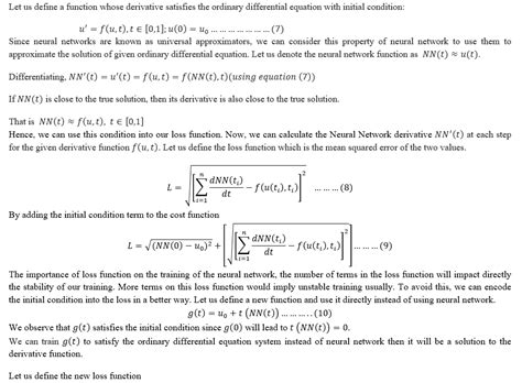 Applications Of Artificial Neural Networks To Solve Ordinary Differential Equations