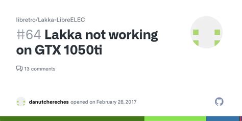 Lakka Not Working On Gtx 1050ti · Issue 64 · Libretrolakka Libreelec · Github
