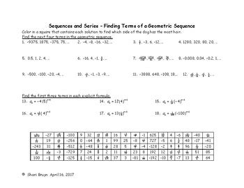 Sequences And Series Finding Terms Of A Geometric Sequence TpT