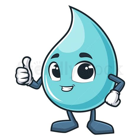 Water Drop Cartoon Vector Graphic Clip Art Friendlystock