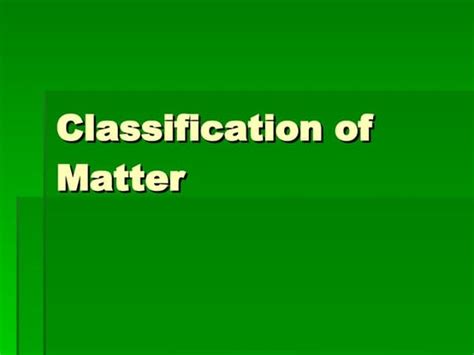 Classification Matter Flow Chart Pdf Chemistry Science