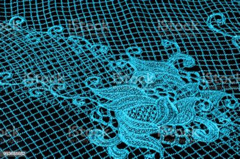 텍스처 패턴입니다 레이스 블루 직물입니다 디자인에 대 한 로얄 블루 레이스 직물 베니스 자 수 레이스 원단 에서 결혼식 우아한 카드 0명에 대한 스톡 사진 및 기타 이미지