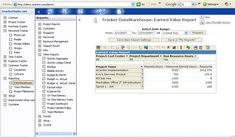 Earned Value Report Template Project Earned Value Report Tracker Data Warehouse Williamson