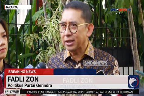 Fadli Zon Kandidat Kuat Menteri Kebudayaan Lulusan Fib Ui