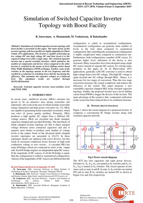 Pdf Simulation Of Switched Capacitor Inverter Topology With Boost Facility