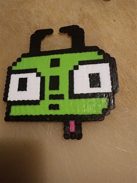 Invader Zim Gir Perler Bead Magnet Or Necklace Etsy