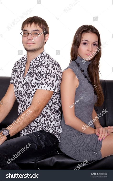 Funny Nerd Guy Glamorous Girl Sitting Stock Photo 70203862 Shutterstock