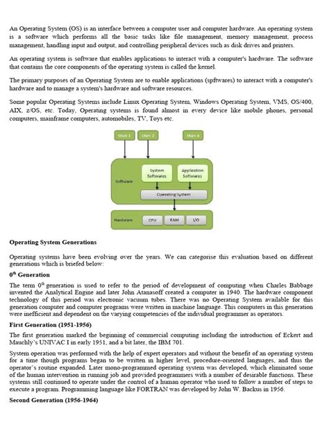 Iii Unit Os Pdf Relational Database Operating System