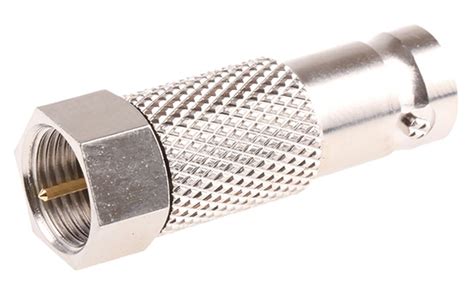Straight 75Ω RF Adapter BNC Socket to Type F Plug 3GHz RS Components Indonesia