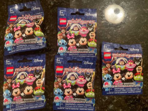 Walt Disney Lego Minifigure Series 1 71012 Random Sealed Packs Total 5
