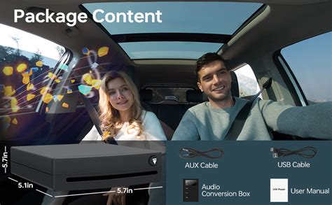 Homlab Portable Car Cd Player Usb Plug And Play External Cd Player For Car Audio Conversion