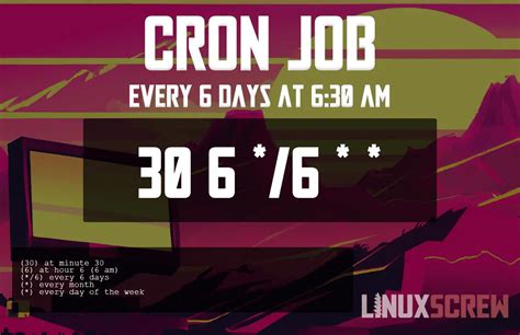 Cron Job Every 6 Days At 630 Am Crontab