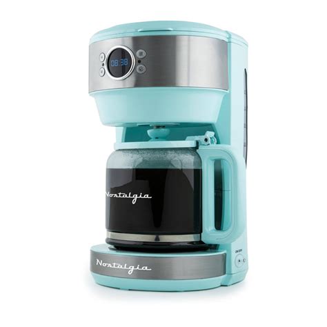 12 Cup Retro Coffee Maker Aqua — Nostalgia Products