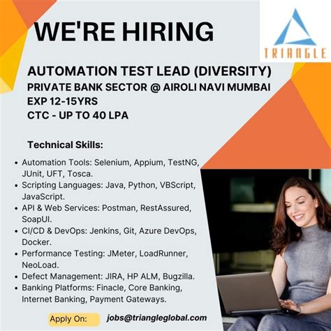 Wearehiring Diversity Automation Testlead Banking Java Selenium… Prachi Agarwal