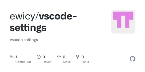 Github Ewicy Vscode Settings Vscode Settings