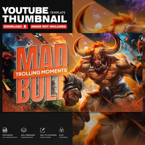 Gaming Youtube Thumbnail Psd Template Premium Ai Generated Psd